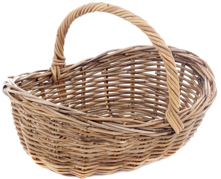 Korb Rattan Grau - Brötchenkörbe / Regalkörbe